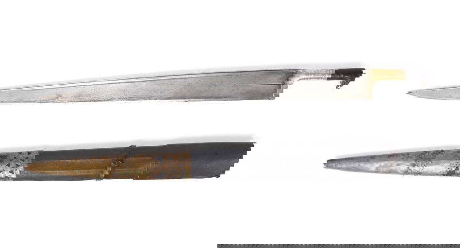 Rare Afghani Khyber Dagger W/ Scabbard, 19th C.