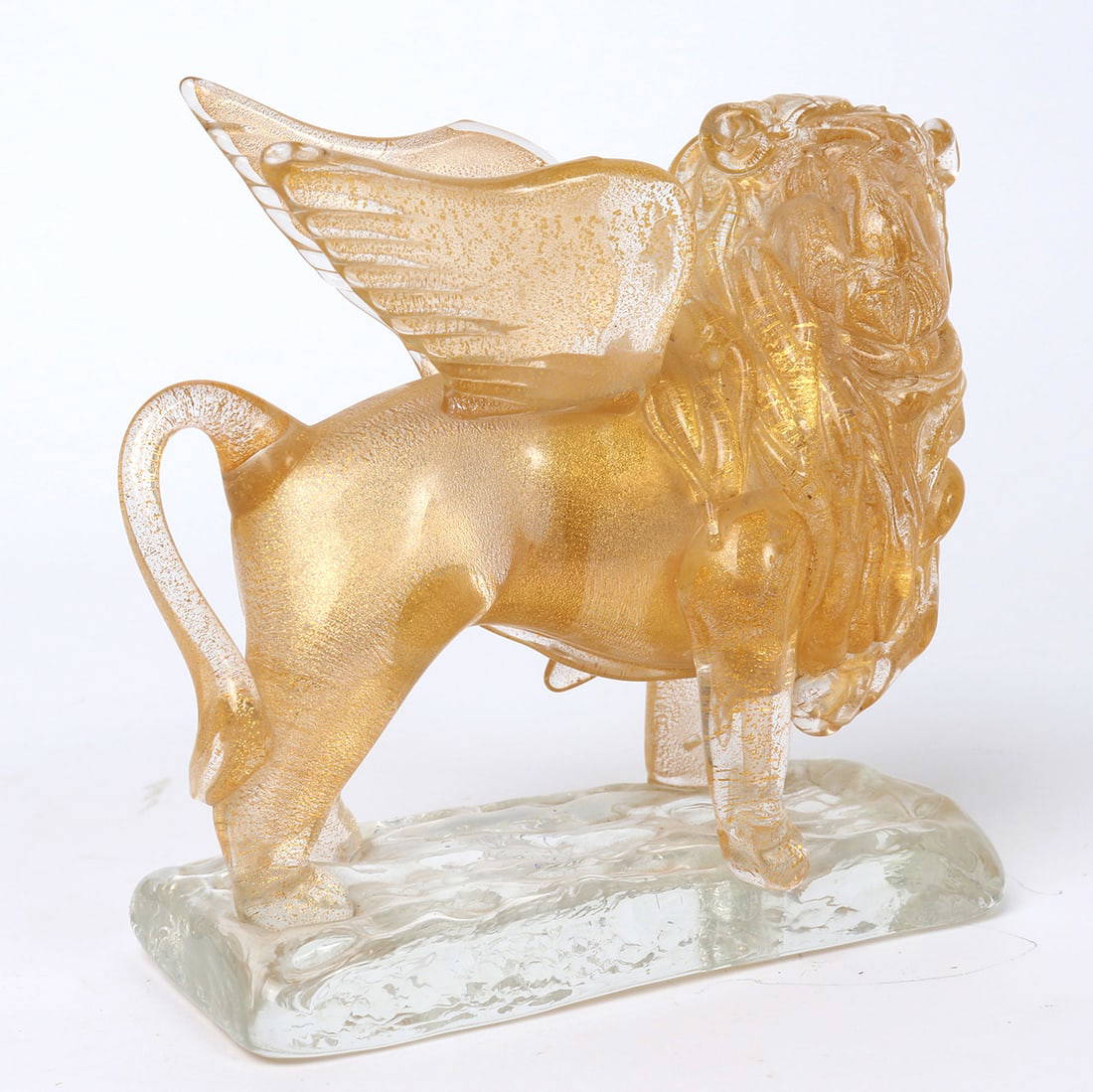 Italian Murano Glass Lion, Signed Giuliano Tosi 1980 Auction