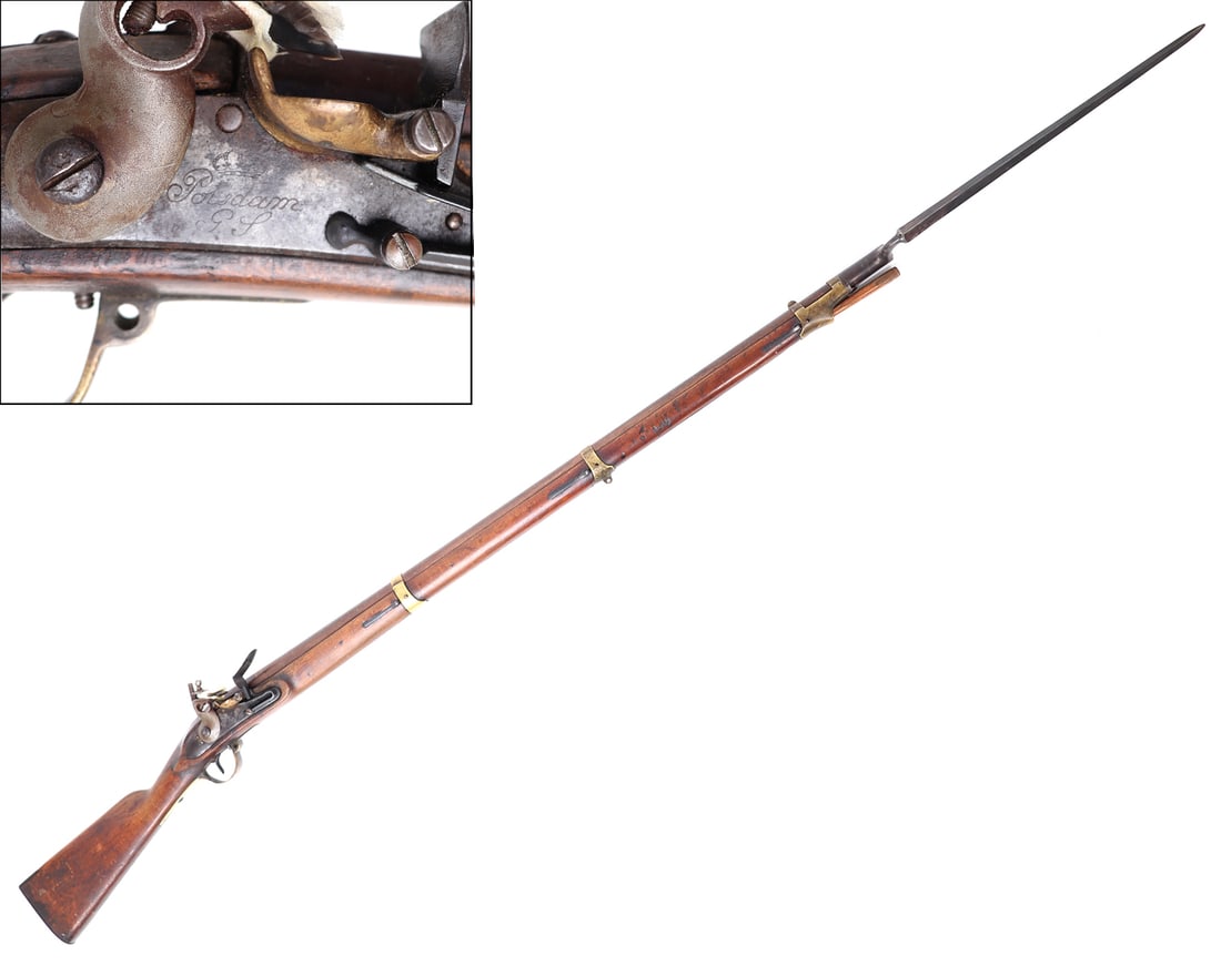 Potsdam Prussian Flintlock Musket Rifle & Bayonet Auction