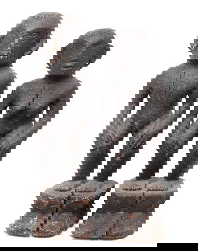 Ifugao Philippines Pair Of Standing Bulul, Rice God