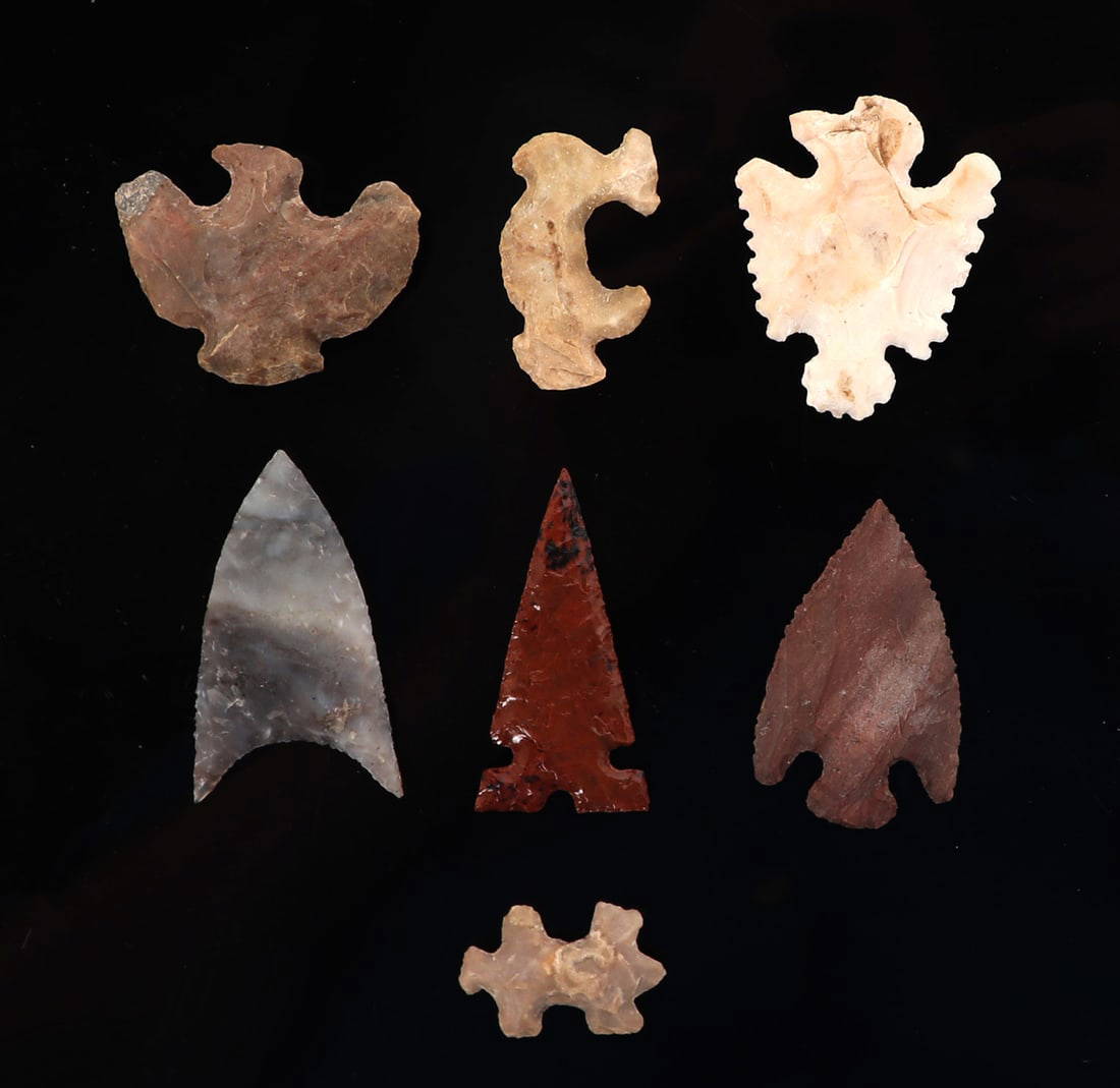 Buy Collection Of 7 Stone Arrow Points | Scollard Auctions In Ca