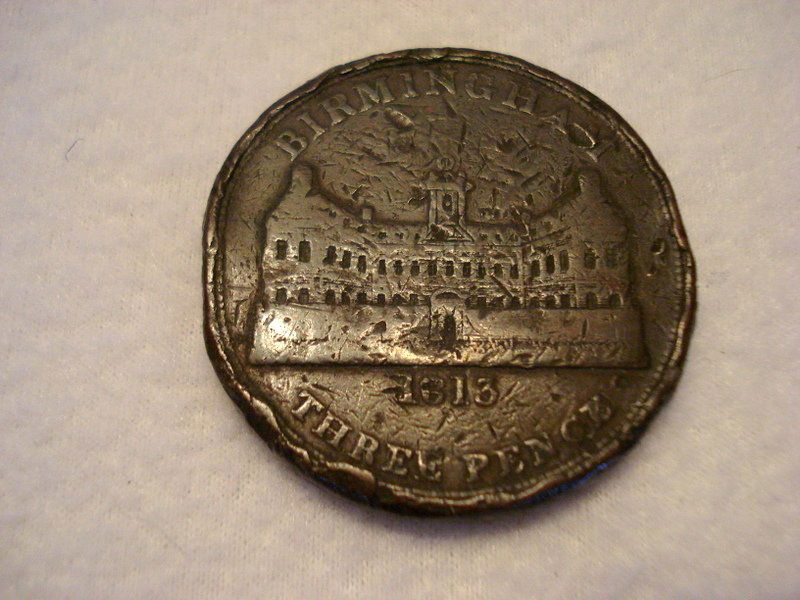 Rare Birmingham workhouse three pence token dated 1813. - Feb 23, 2016 ...