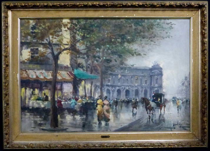 ANTONIO DEVITY OIL PAINTING ON CANVAS STREET SCENE - Aug 26, 2017 ...