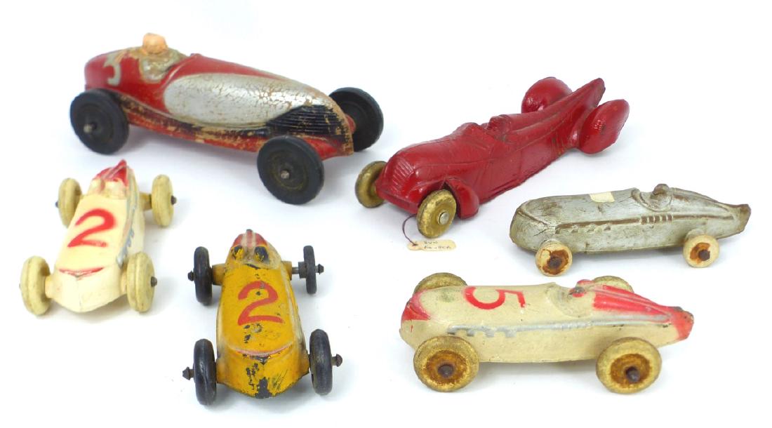 6 Sun Rubber Toy Race Cars
