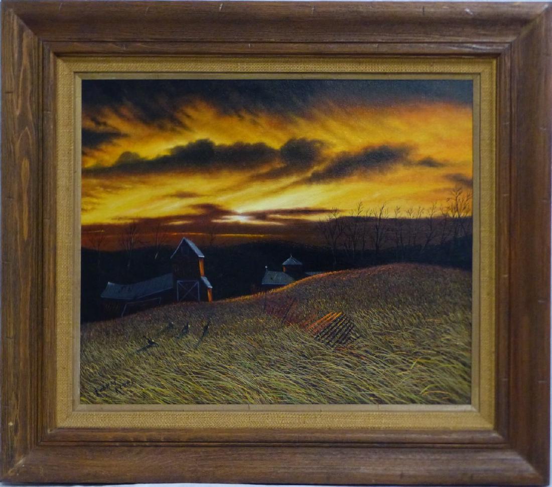 THOMAS KERRY LANDSCAPE OIL PAINTING ON BOARD