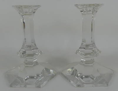 Val St. Lambert Crystal Candlestick