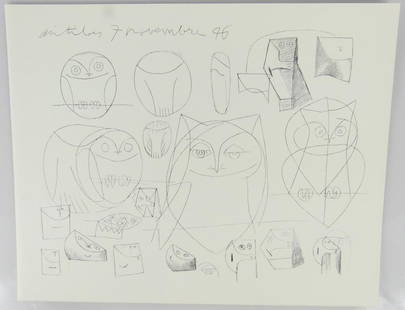 Picasso 'owls' Antibes Lithograph