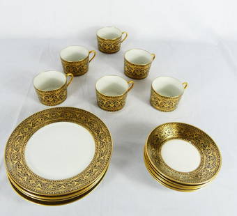 4 Piece Limoges Porcelain Miniature Tea Set
