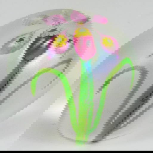 Vandermark Studio Art Glass Orchid Paperweight