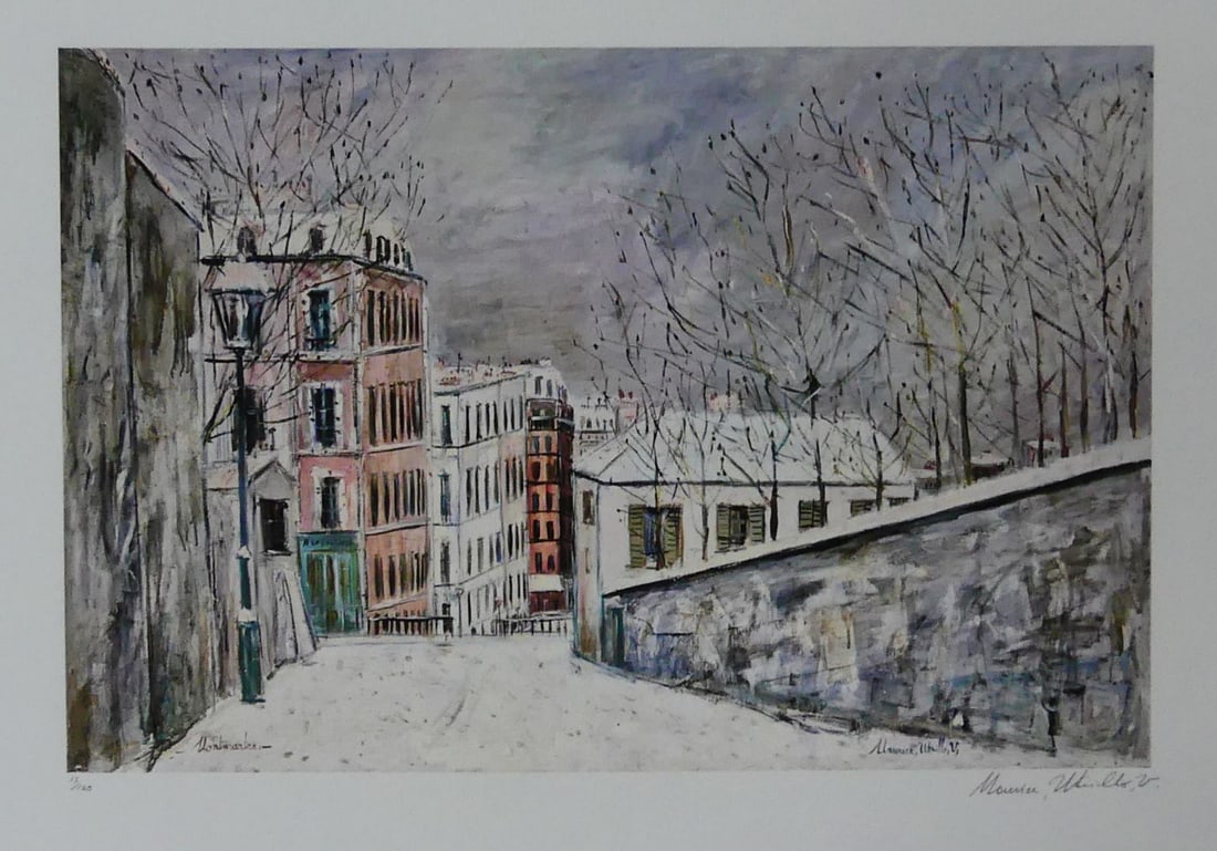 Maurice Utrillo 'montmartre' Signed Lithograph Auction