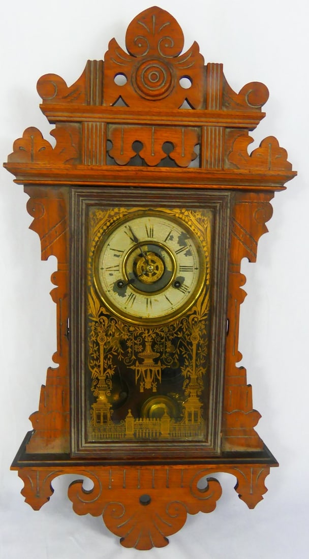 New Haven Clock Co Eclipse Gingerbread Wall Clock Auction