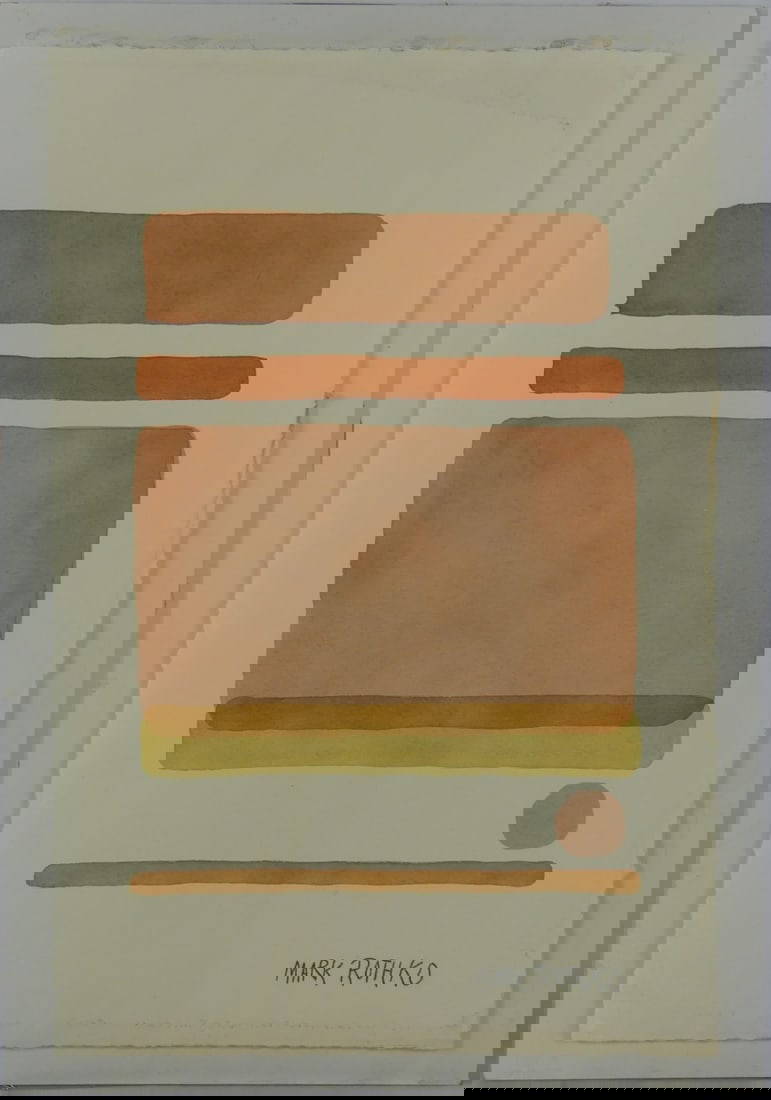 Mark Rothko Abstract Lithograph Auction