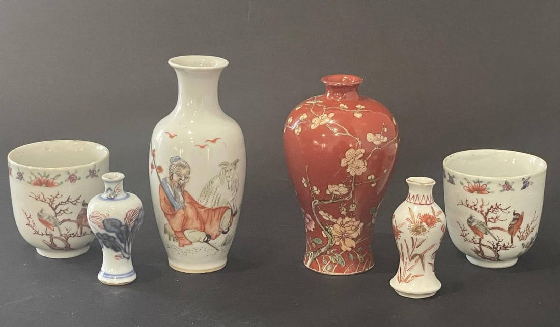 6pc Chinese Porcelain Miniature Items Auction