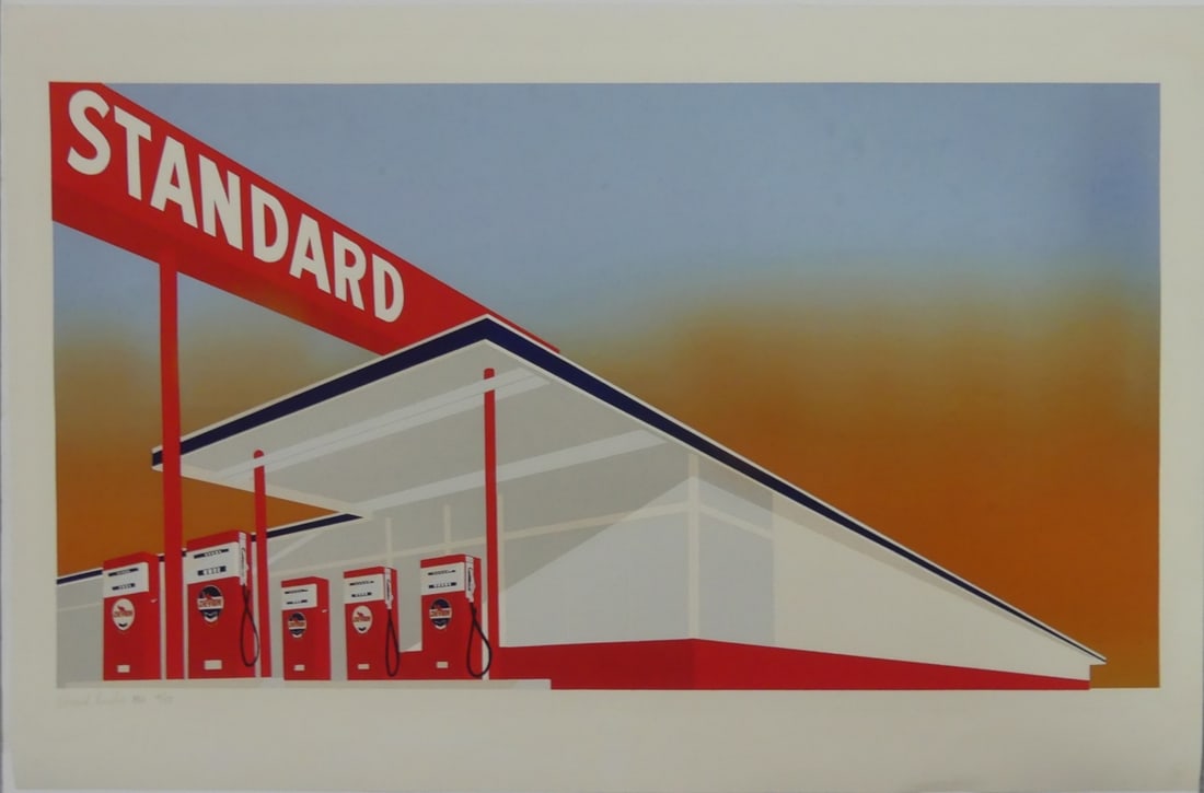 Ed Ruscha 'standard Station' Color Lithograph Auction