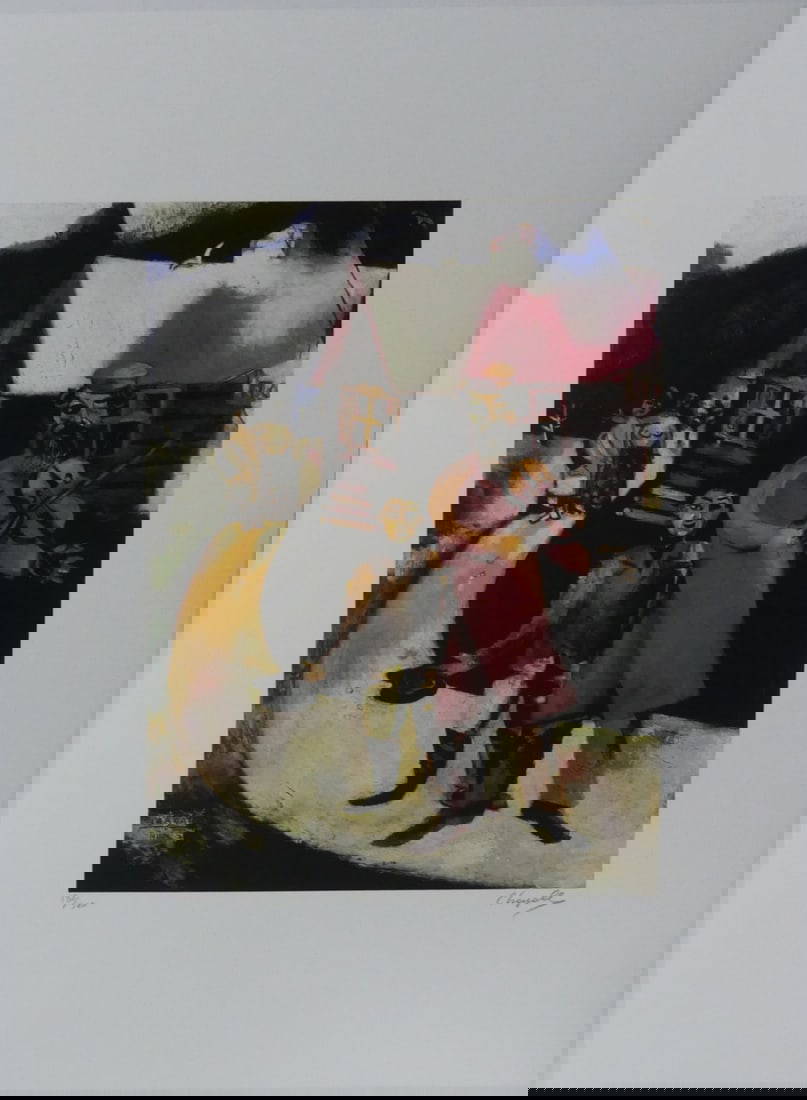 Marc Chagall 'the Fiddler' Lithograph Auction