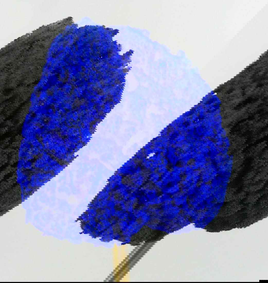 Yves Klein Blue Sponge Sculpture W Brass Stand Auction