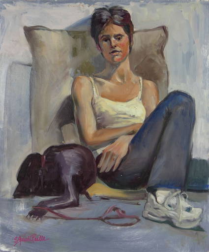 Susie Gach Peelle 'watchdog' Oil On Masonite