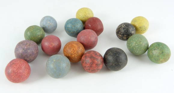 Over 300 Antique Civil War Clay Marbles