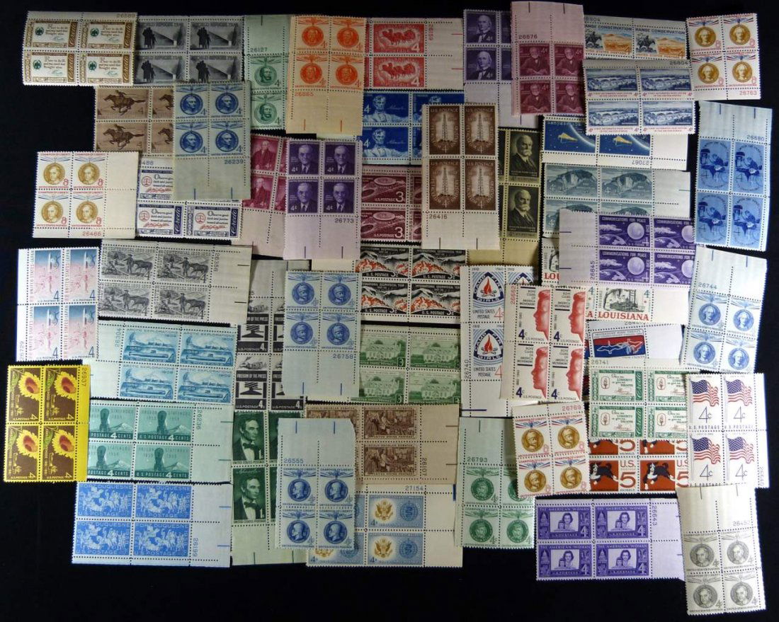 50pc U.s. Plate Blocks (1955 68) Stamps