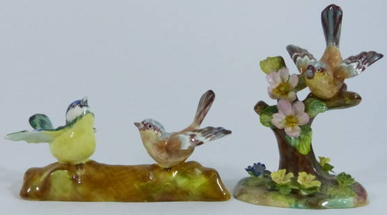 Staffordshire, England Porcelain Birds Statues