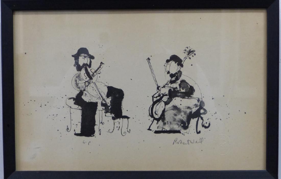 Robert Weil Artist Proof Lithograph Of Violinists