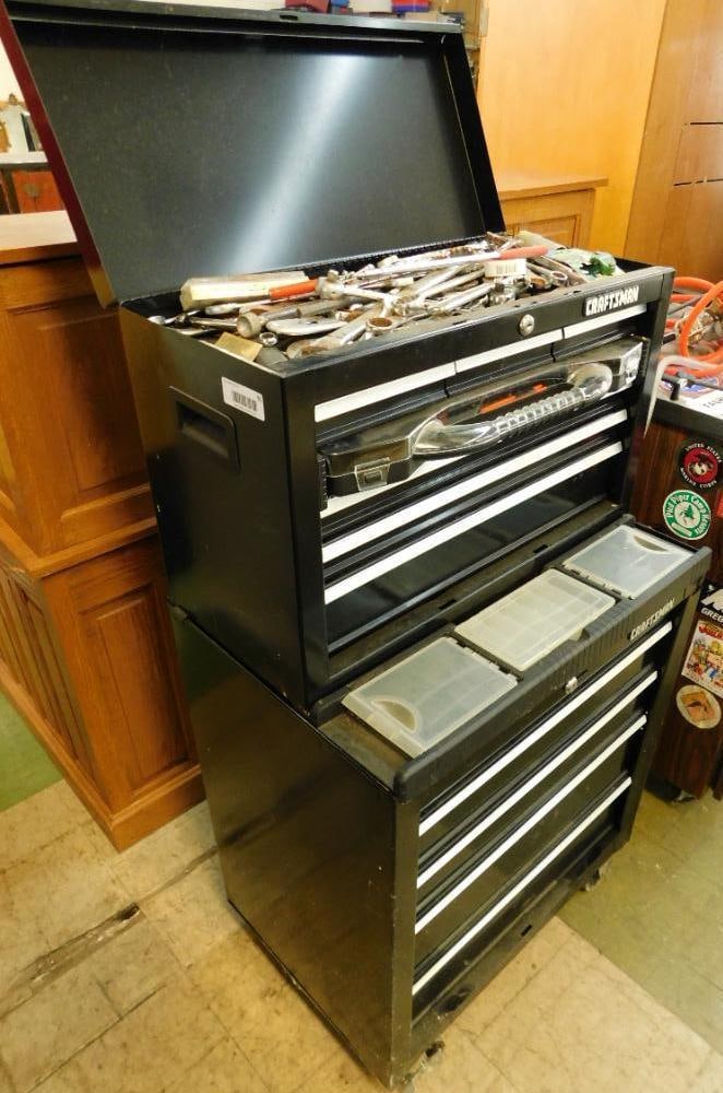 Craftsman Rolling Tool Box Full Of Tools Auction