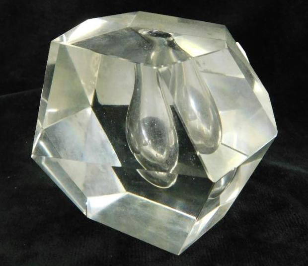 Iittala - Finland - Crystal Orchid Blossom Vase - 3" X 3" X 4" Auction