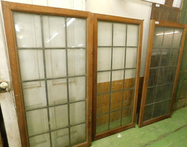 3 Leaded Glass Large Windows
