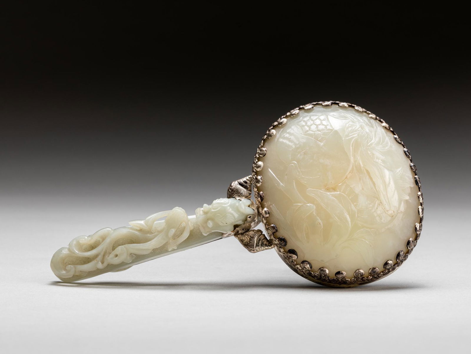 ANTIQUE CHINESE JADE HAND MIRROR WITH DRAGON - Nov 22, 2014 | Elite ...