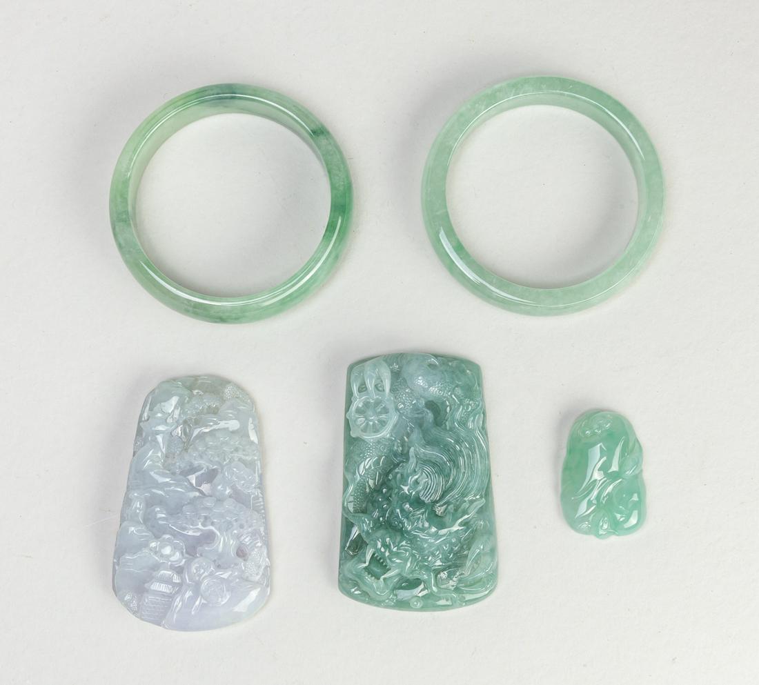 Estate Chinese Jade/stone Jewelries