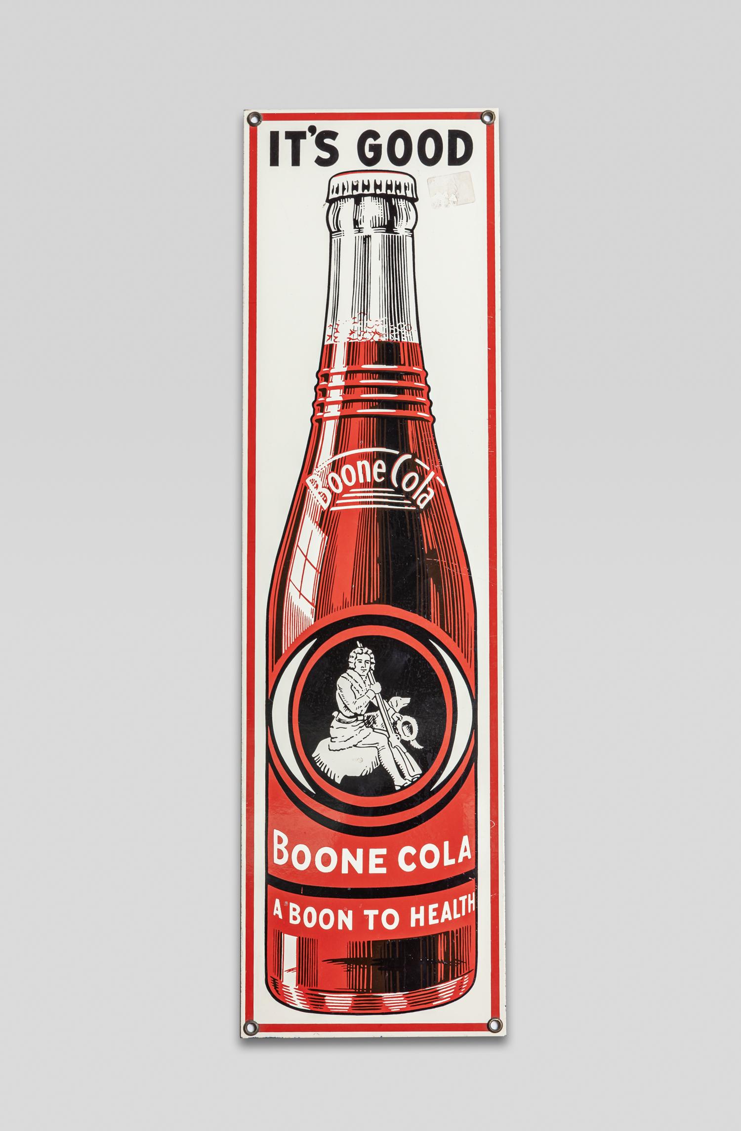 Vintage Boone Cola Metal Sign