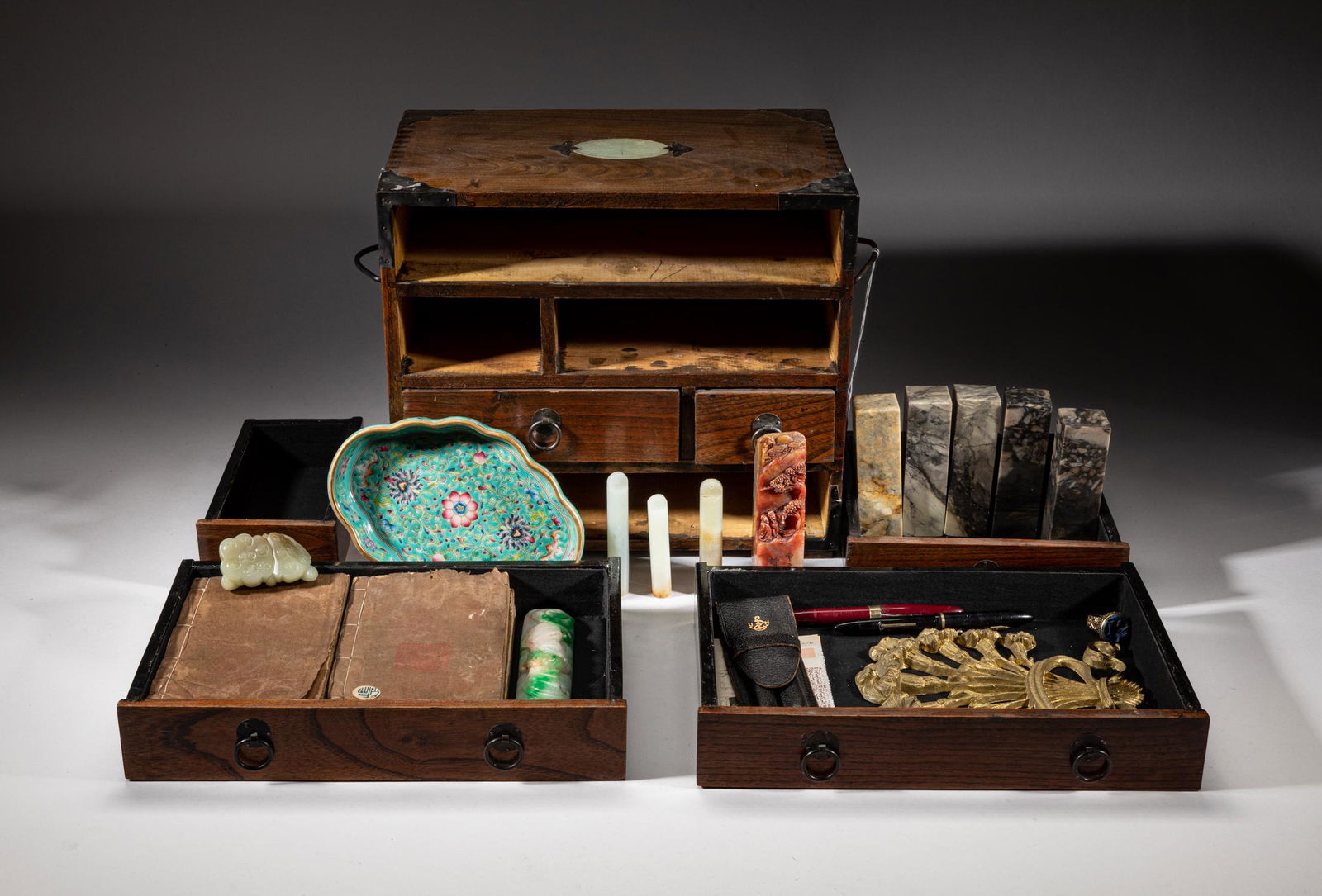 Chinese Porcelain, Stone Writing Sets