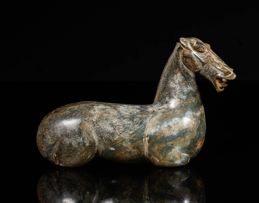 Large Chinese Burnt Jade Sculpture Auction