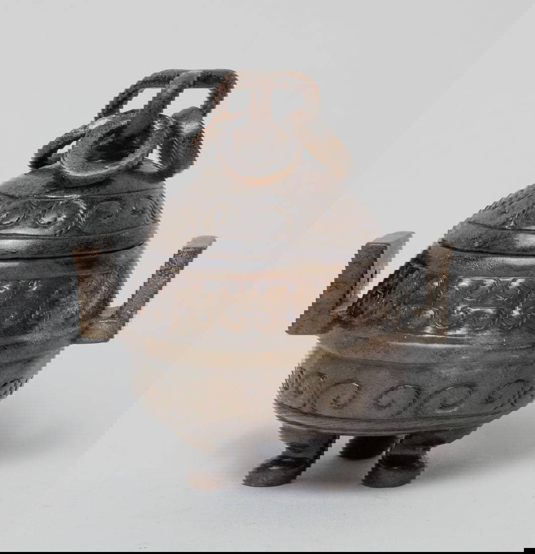 Chinese Burnt Jade Censer Auction