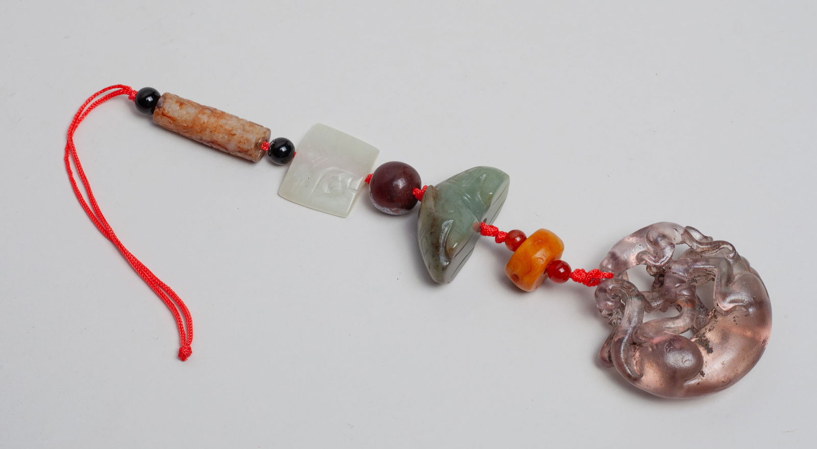 Estate Chinese Jade & Stone Glass Toggles Auction