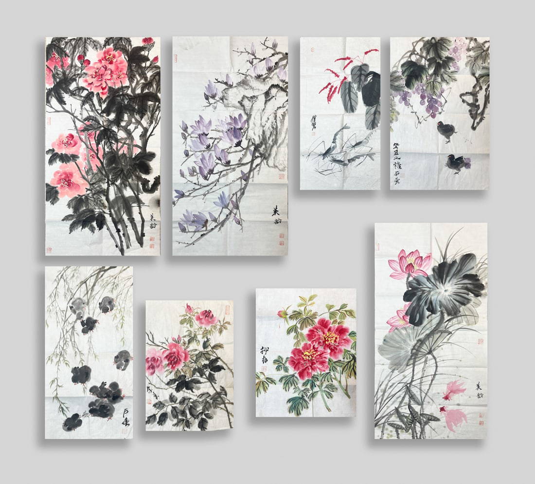 Estate Chinese Water Color Paintings Auction