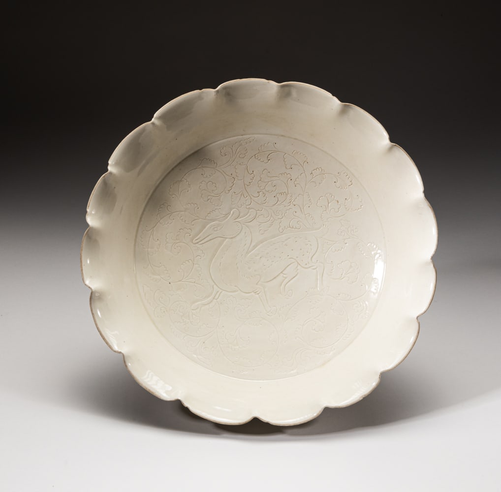 Large Chinese Ding Ware Porcelain Plate Auction