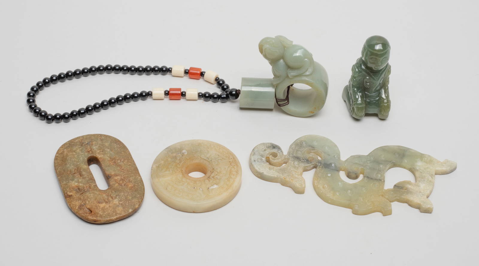Set Chinese Jade/ Stone Carvings Auction
