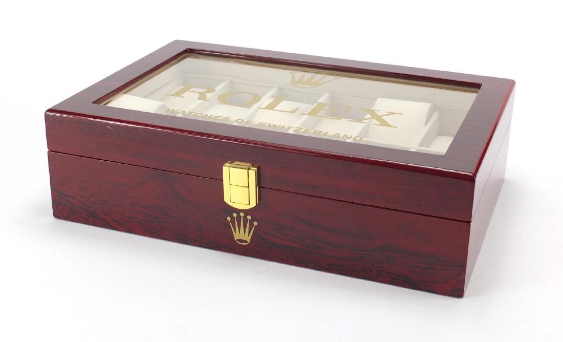 Rolex dealers display watch box, 31cm wide