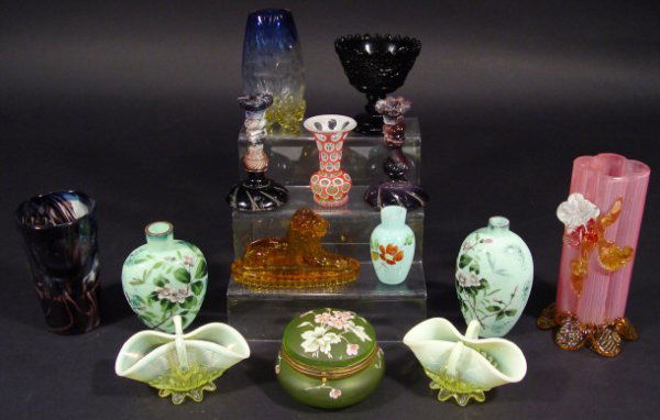 Selection Of Victorian Glassware Including A Pair