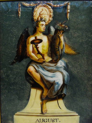 Four 19th Century Calendar Paintings Of The Months