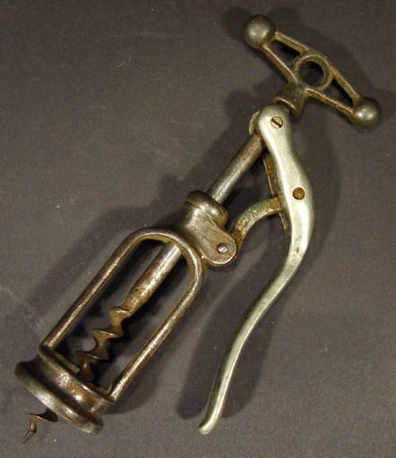 Steel Lever Action Corkscrew, 17cm In Length
