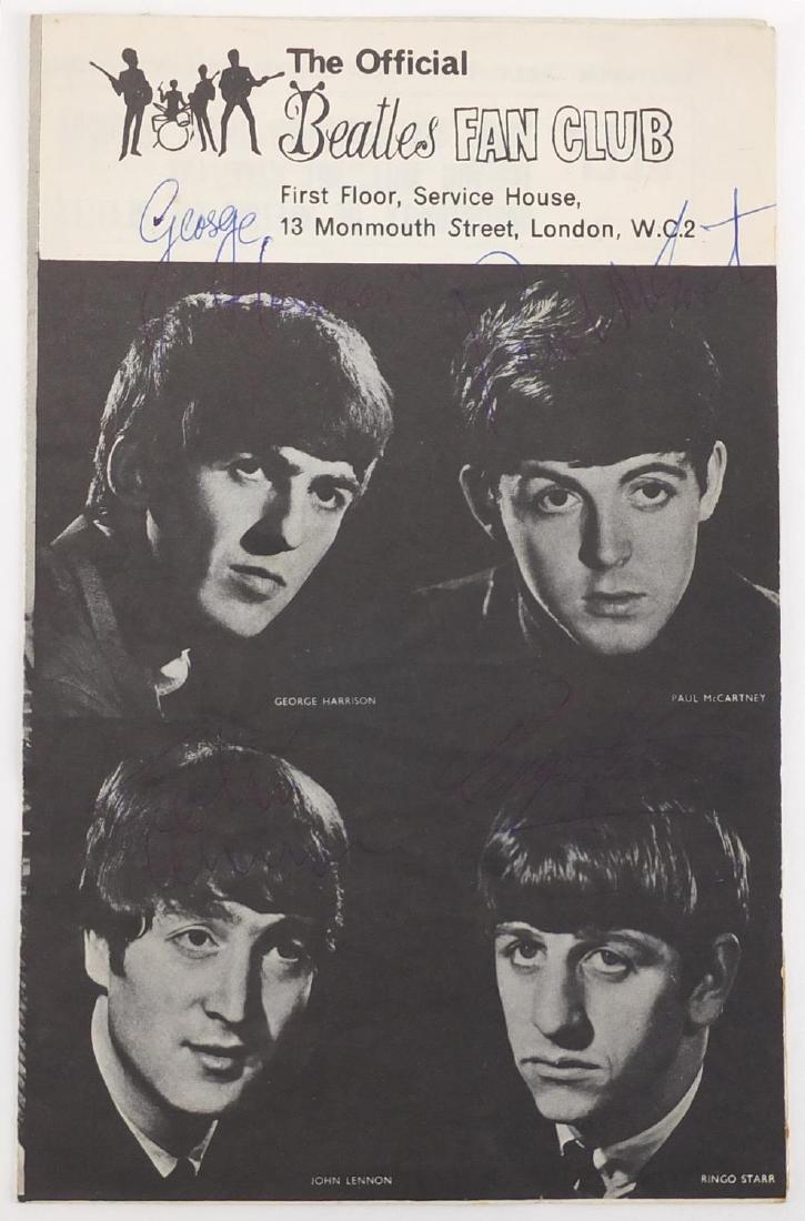 Full set of The Beatles ink autographs, collected at