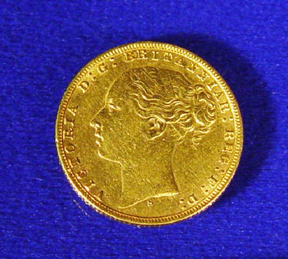 Victorian Gold Sovereign 1874 Vf
