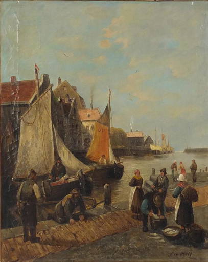 Kirk Van Hoom Dutch Harbour With Fishing Boats And