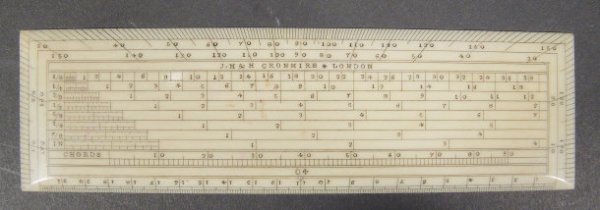 19th Century Ivory Calculating Rule By J.m. And H.
