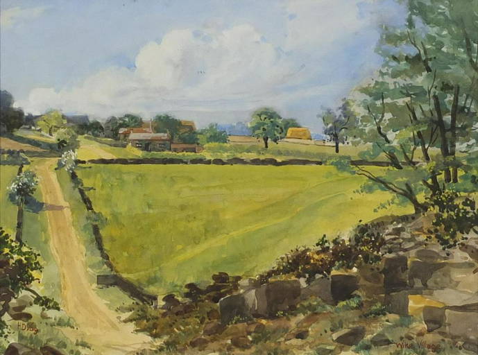 Wyke Village Landscape, Cottages Before Fields,