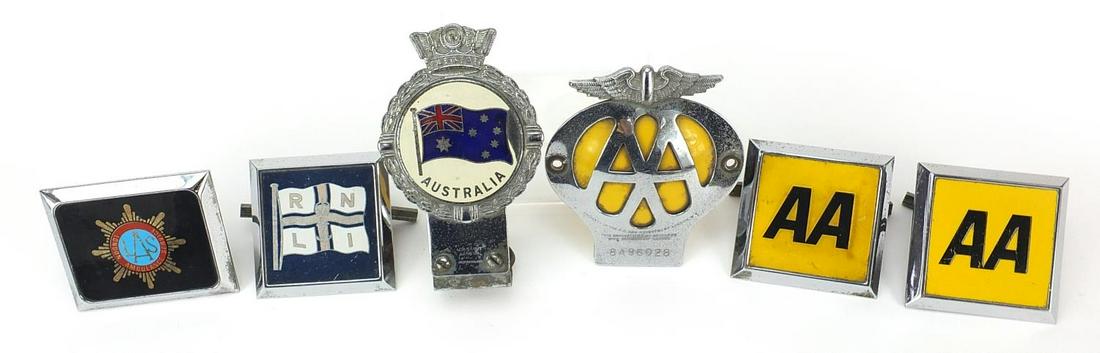 Vintage Car Radiator Badges Including London Ambulance