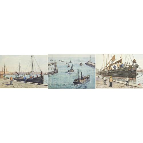 Peter Frederick Anson - Steam drifters at Yarmouth, Isle of Wight and ...