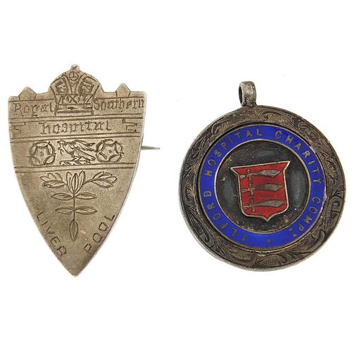 Royal Southern Hospital Liverpool Silver Badge Together With A Silver ...